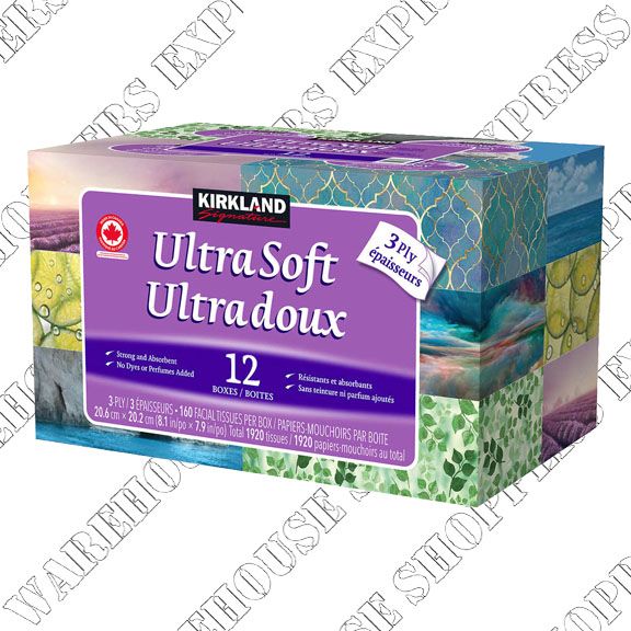 Kirkland Signature 3Ply Facial Tissue - Warehouse Shoppers Express