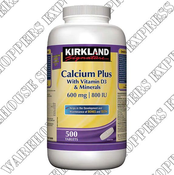 Kirkland Signature Calcium Plus With Vitamin D3 & Minerals - Warehouse ...