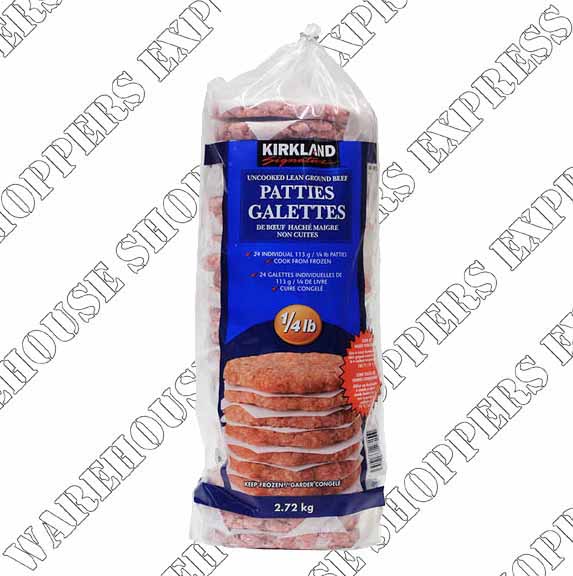 Kirkland Signature Lean Beef Patty - Warehouse Shoppers Express